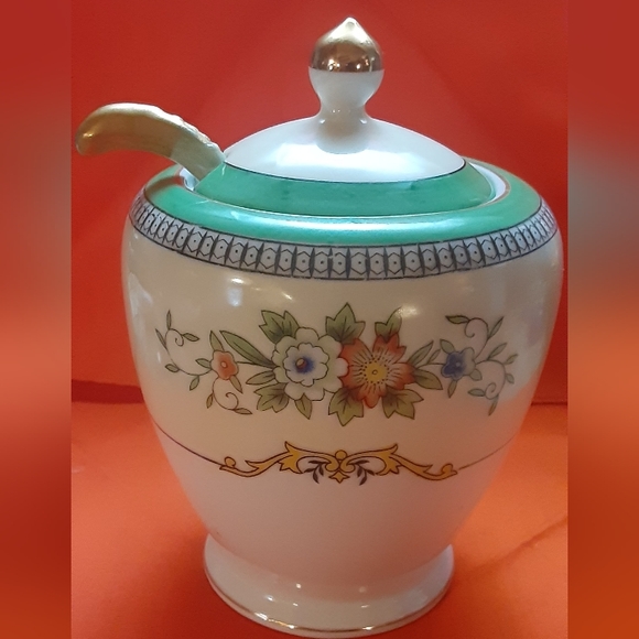 Noritake | Dining | C921 Roseara Noritaki Jam Jar Wspoon Japan Pristine ...